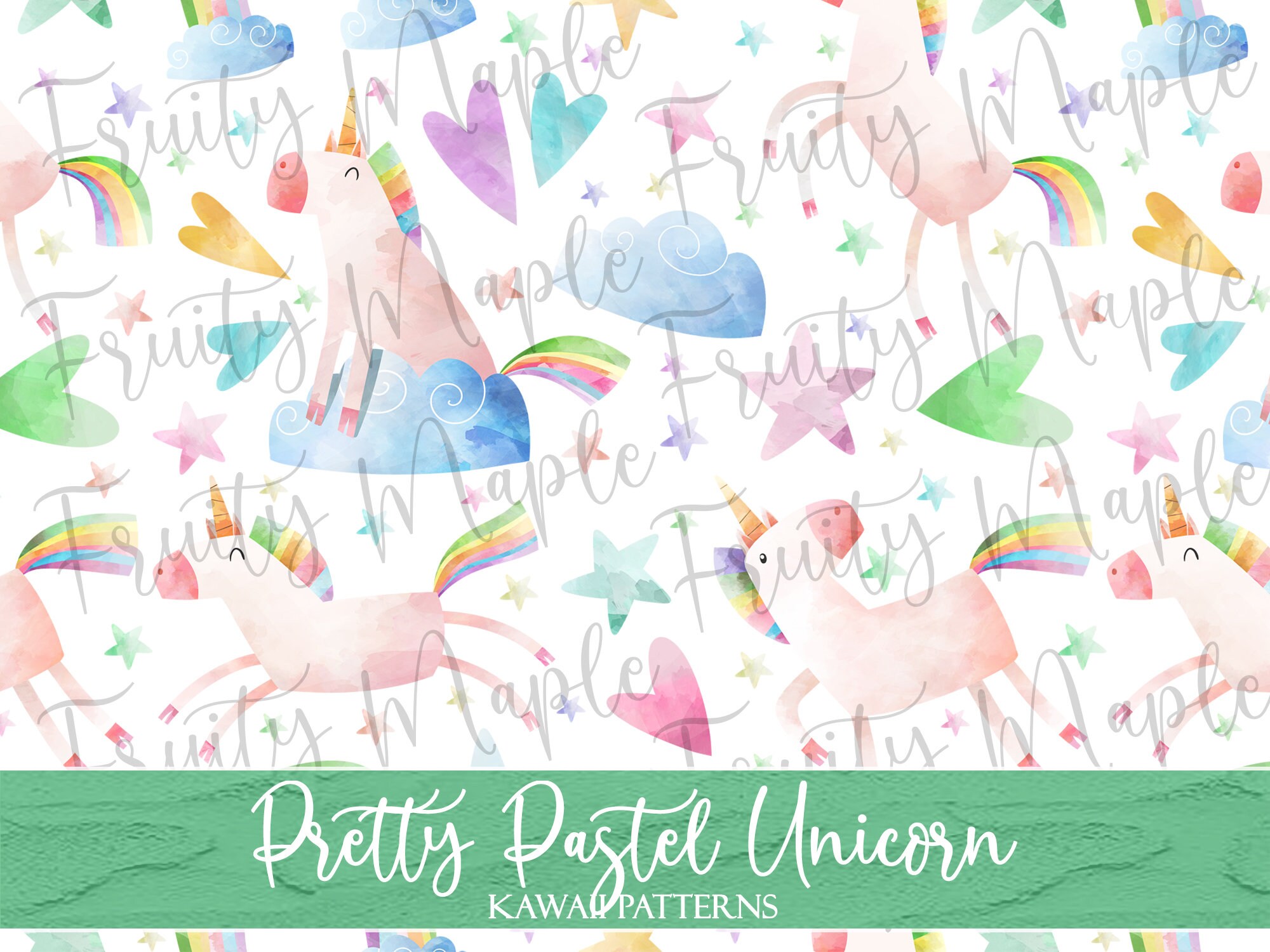 Rainbow Unicorn Seamless Pattern Download, Unicorn Digital Paper ...