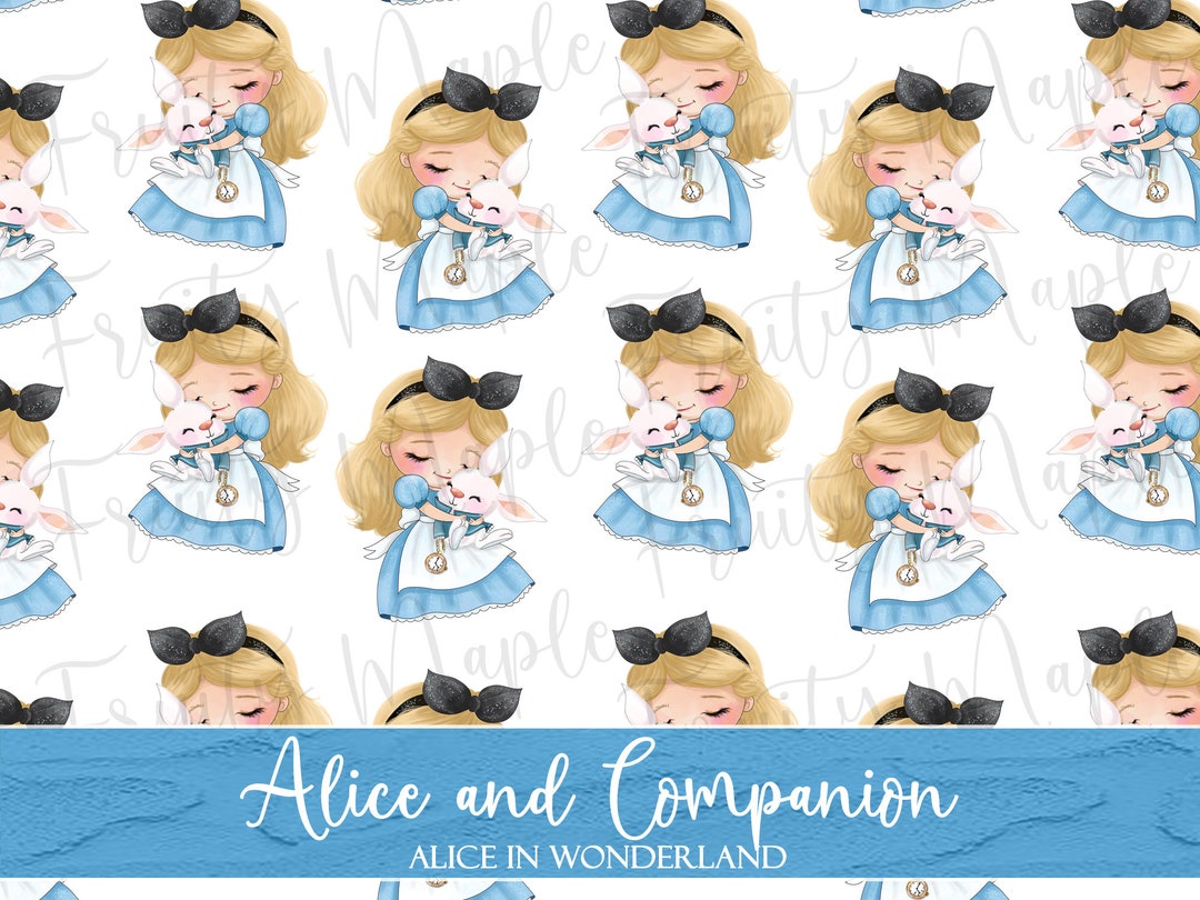 Alice in Wonderland Seamless Pattern, Wonderland Digital Paper, Alice ...