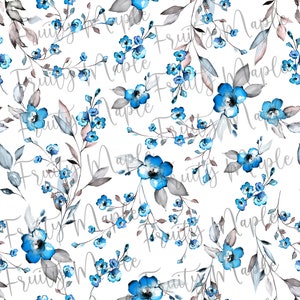 Watercolor Floral Seamless Pattern, Watercolor Flower Digital Paper ...