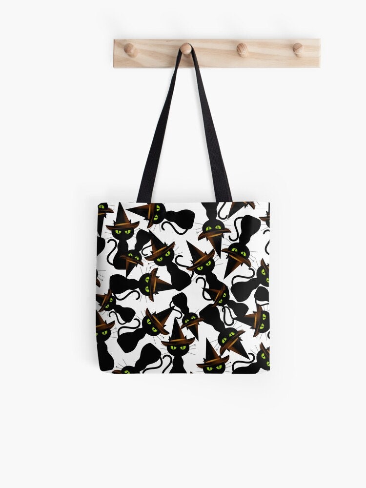 Black Cat Witch Seamless Pattern Halloween Digital Paper - Etsy