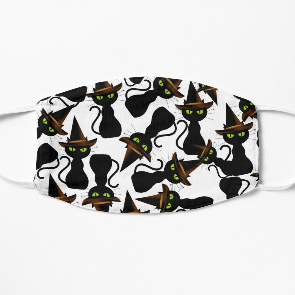 Black Cat Witch Seamless Pattern, Halloween Digital Paper, Black Cat ...