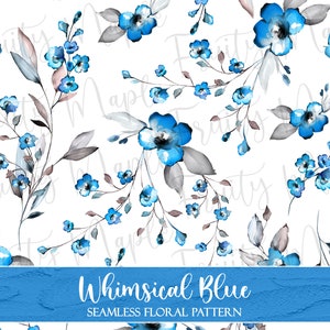 Watercolor Floral Seamless Pattern, Watercolor Flower Digital Paper ...