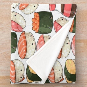 Kawaii Sushi Seamless Pattern Japan, Sushi Digital Paper, Sushi ...