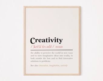 Create Definition Printable Wall Art Gift for Artist or - Etsy
