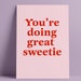 You're Doing Great Print | Positive Affirmation Poster| Encouragement ...