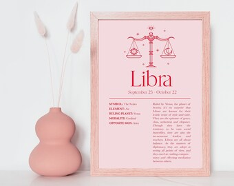 Libra Zodiac libra Sign Print, Libra Art, Libra Zodiac Sign, Libra ...