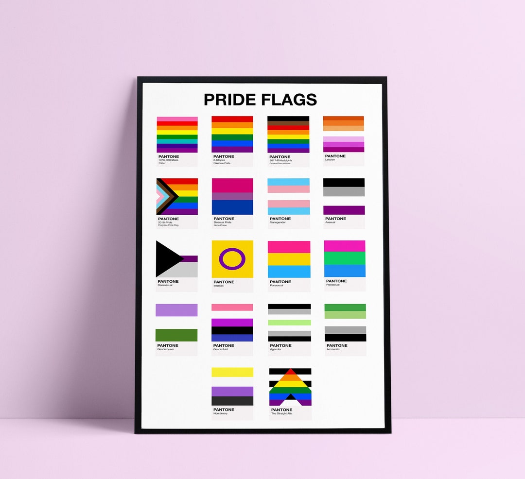 LGBT Flag, Pride Flag, Guide to LGBT Flags, LGBT Prints, Lesbian Print ...