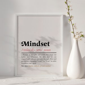 Mindset Definition Print Mindset Print Mindset Quote Print Mindset ...