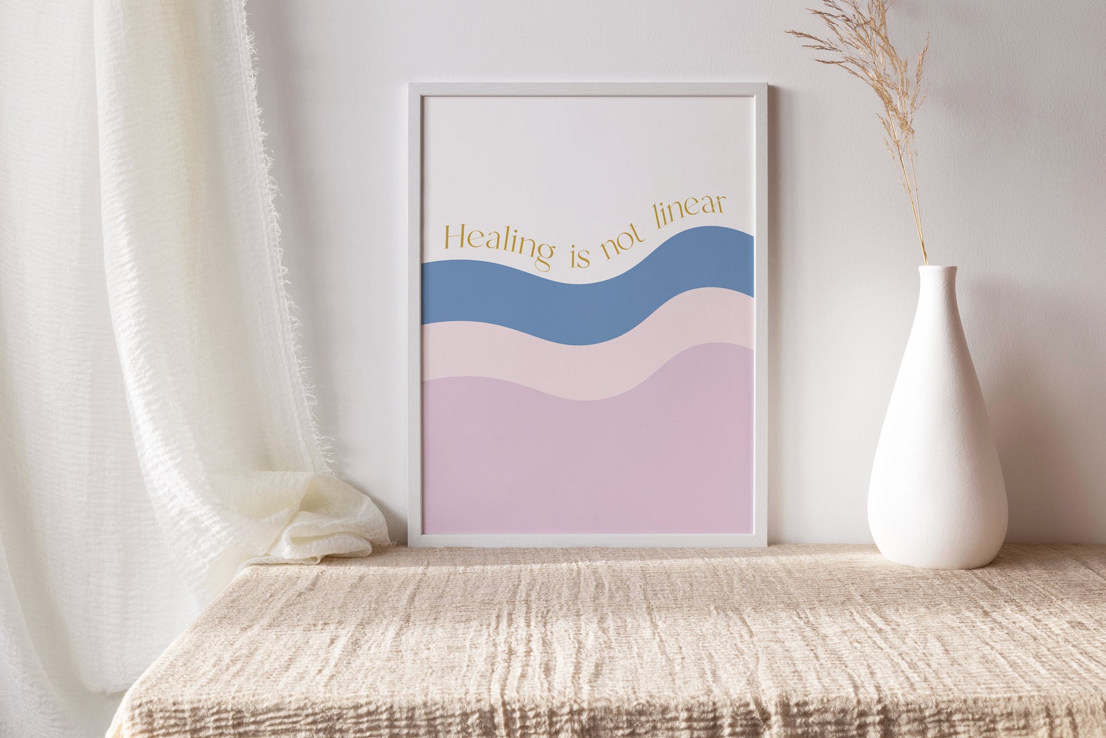 Healing is Not Linear Print | Therapy Wall Decor | Mental Health Print ...