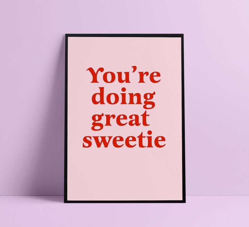 You're Doing Great Print Positive Affirmation Poster - Etsy