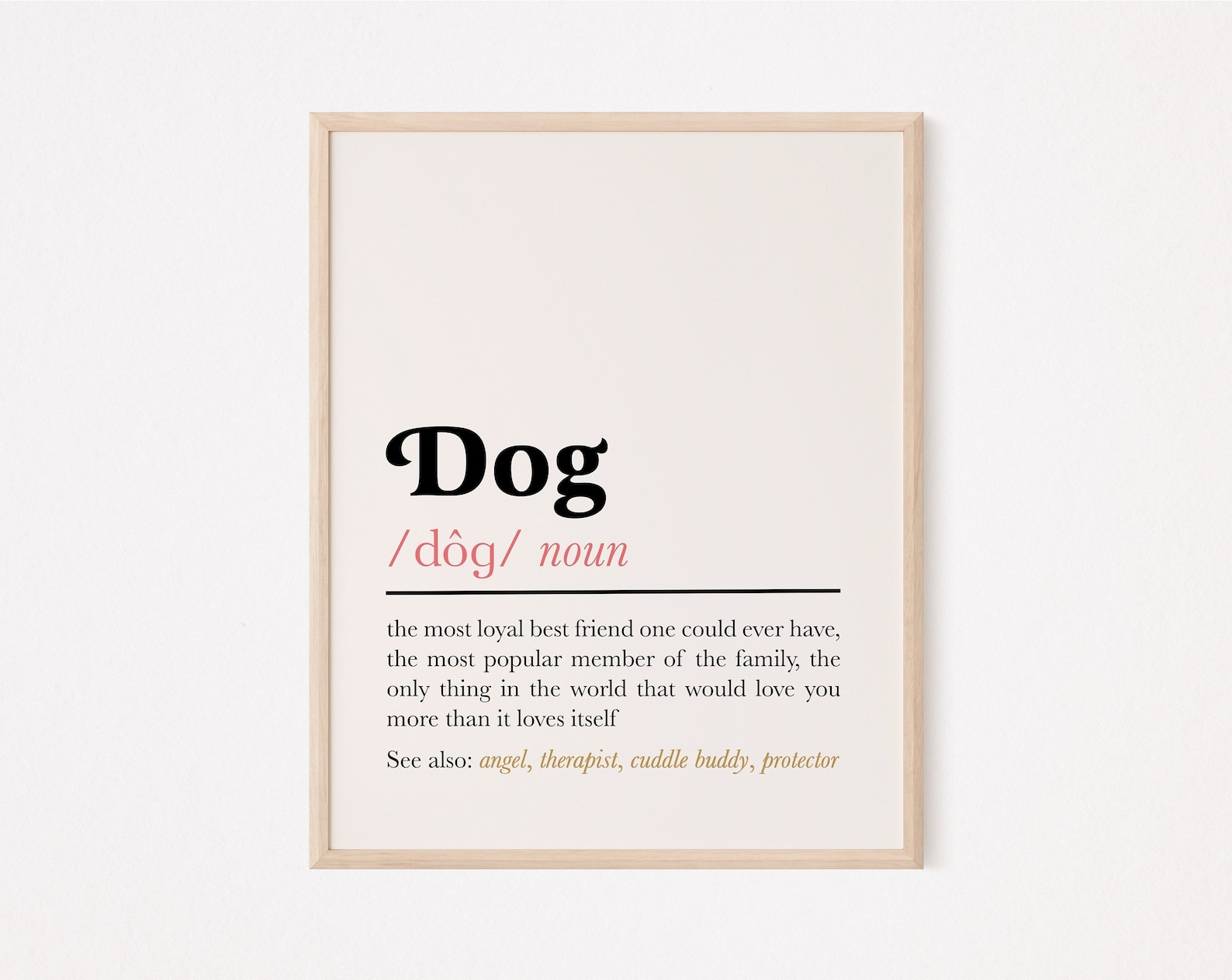 Dog Definition Print Definition of Dog Wall Art Dog Quote - Etsy