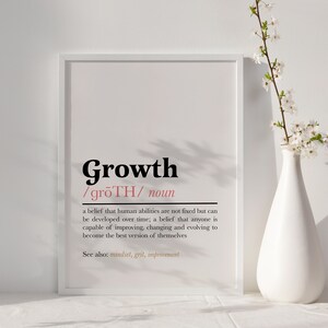 Growth Definition Print | Growth Print | Growth Quote | Law of ...