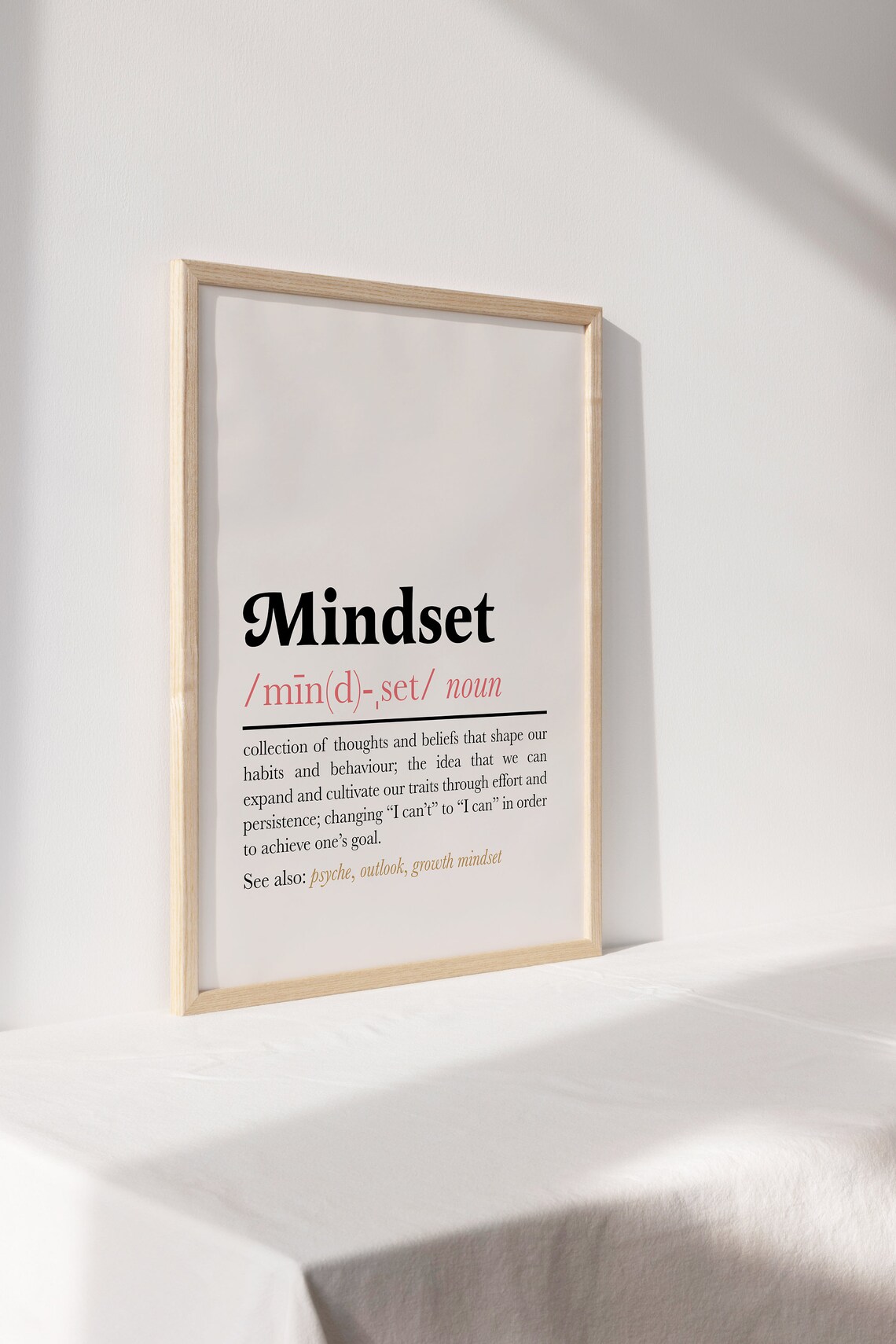 Mindset Definition Print Mindset Print Mindset Quote Print - Etsy
