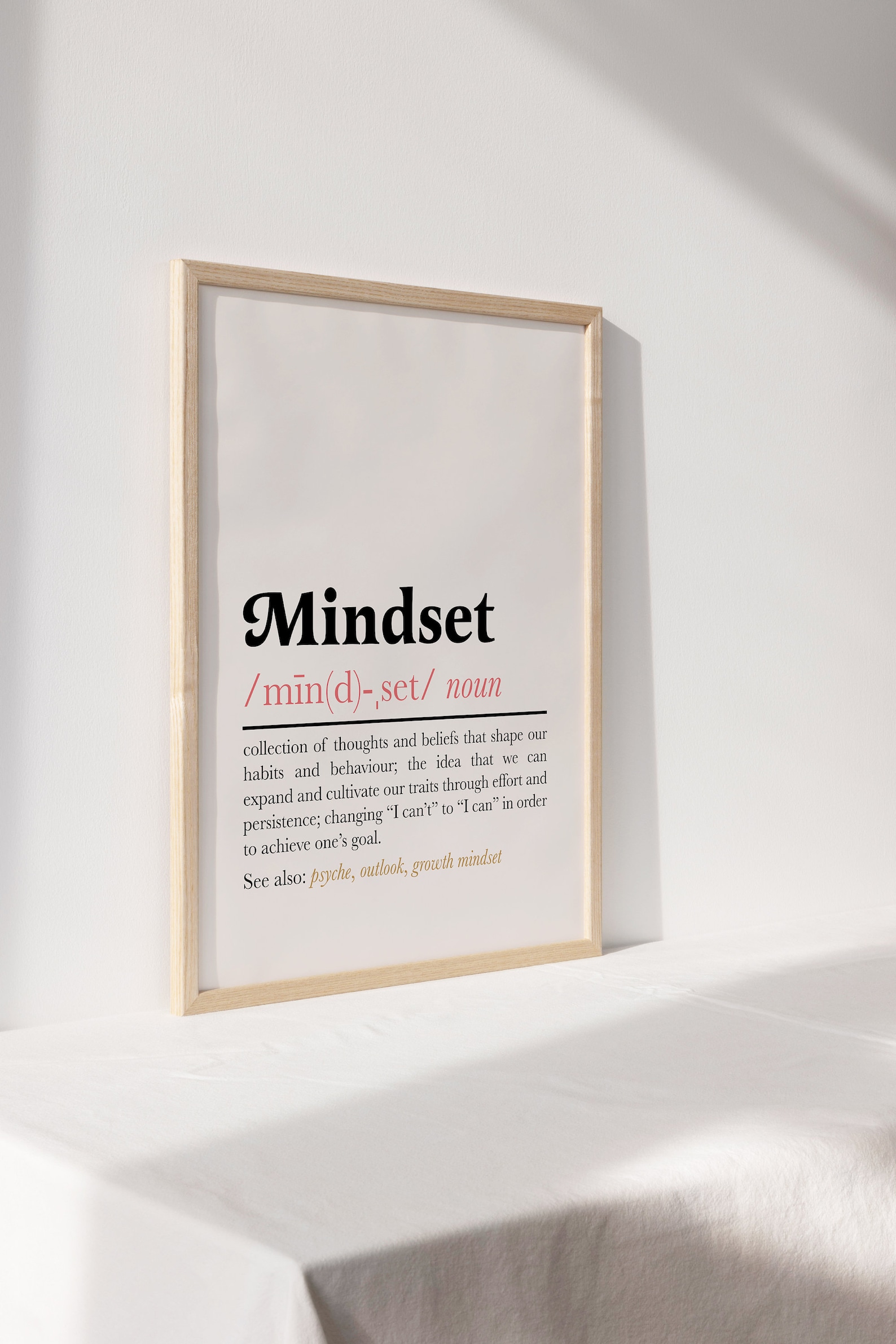 Mindset Definition Print Mindset Print Mindset Quote Print - Etsy