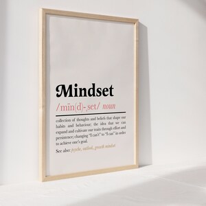 Mindset Definition Print Mindset Print Mindset Quote Print Mindset ...
