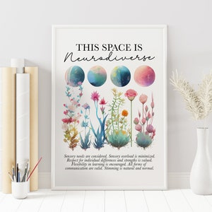 This Space is Neurodiverse Print | Neurodiversity Poster ...