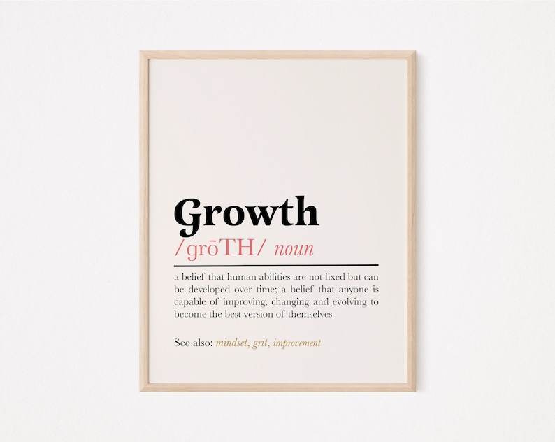 Growth Definition Print Growth Print Growth Quote Law of - Etsy