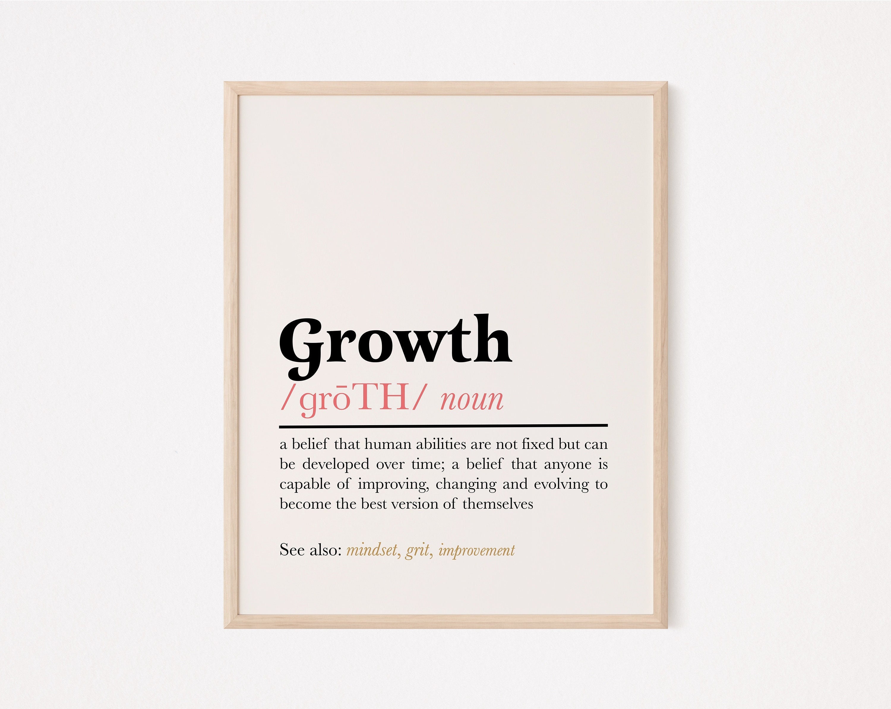 Growth Definition Print Growth Print Growth Quote Law of - Etsy