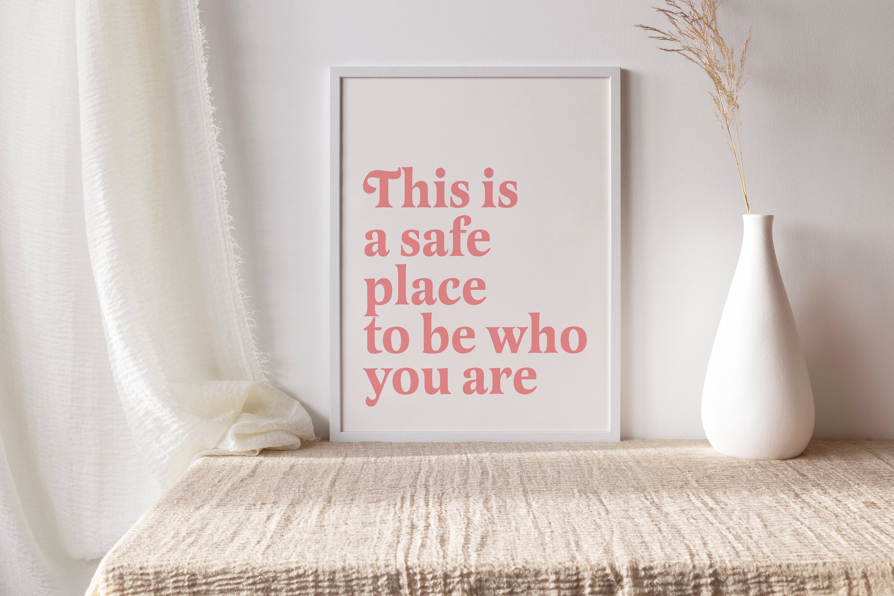 This is a Safe Space to Be Who You Are Print Therapist - Etsy