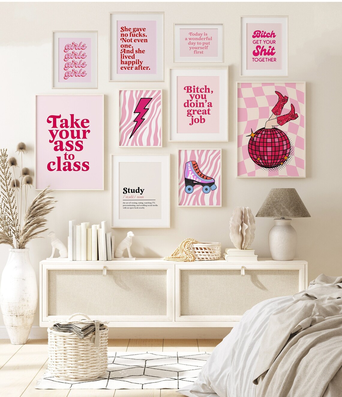 College Dorm Decor Wall Art Set of 10 College Dorm Sign - Etsy