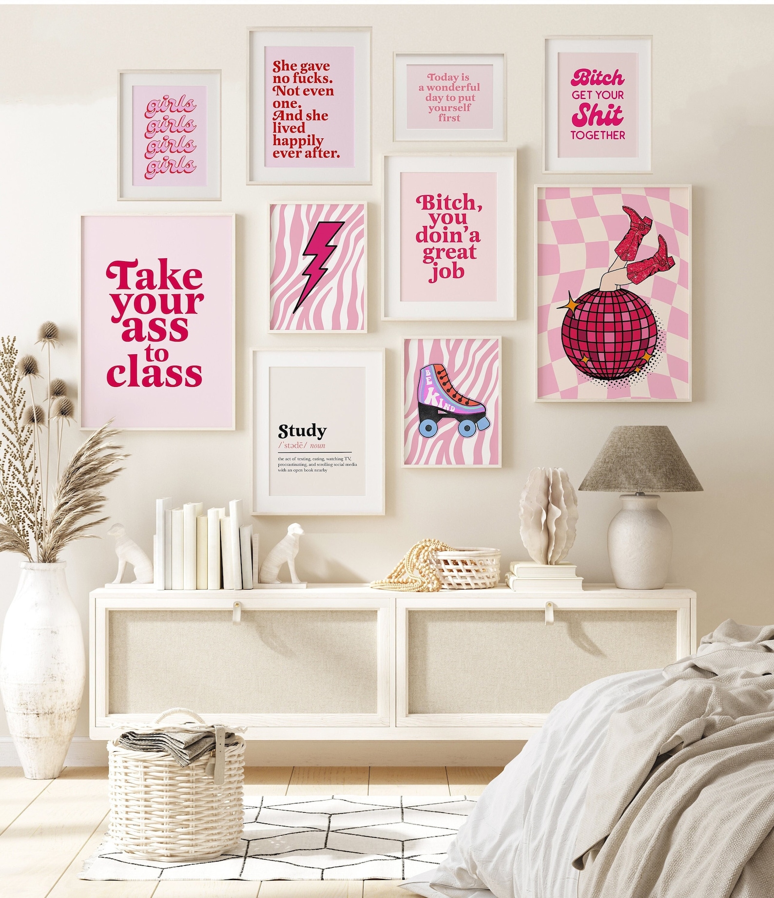 College Dorm Decor Wall Art Set of 10 College Dorm Sign - Etsy