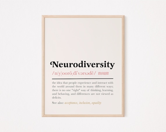 Neurodiversity Print Neurodiversity Poster Neurodiversity - Etsy