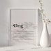 Dog Definition Print Definition of Dog Wall Art Dog Quote - Etsy