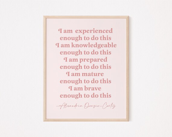 Aoc Quote Print Aoc Poster Aoc Affirmation Print - Etsy