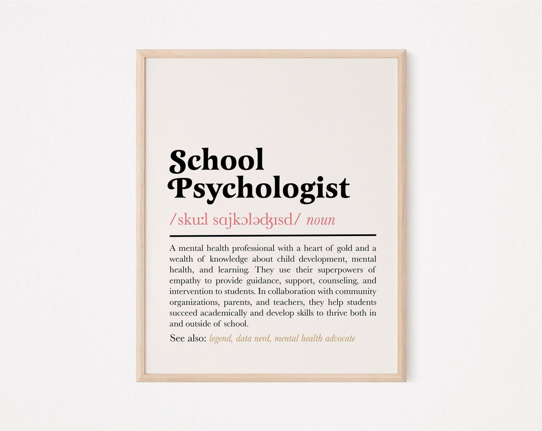 School Psychologist Definition | School Psychologist Appreciation Gift ...