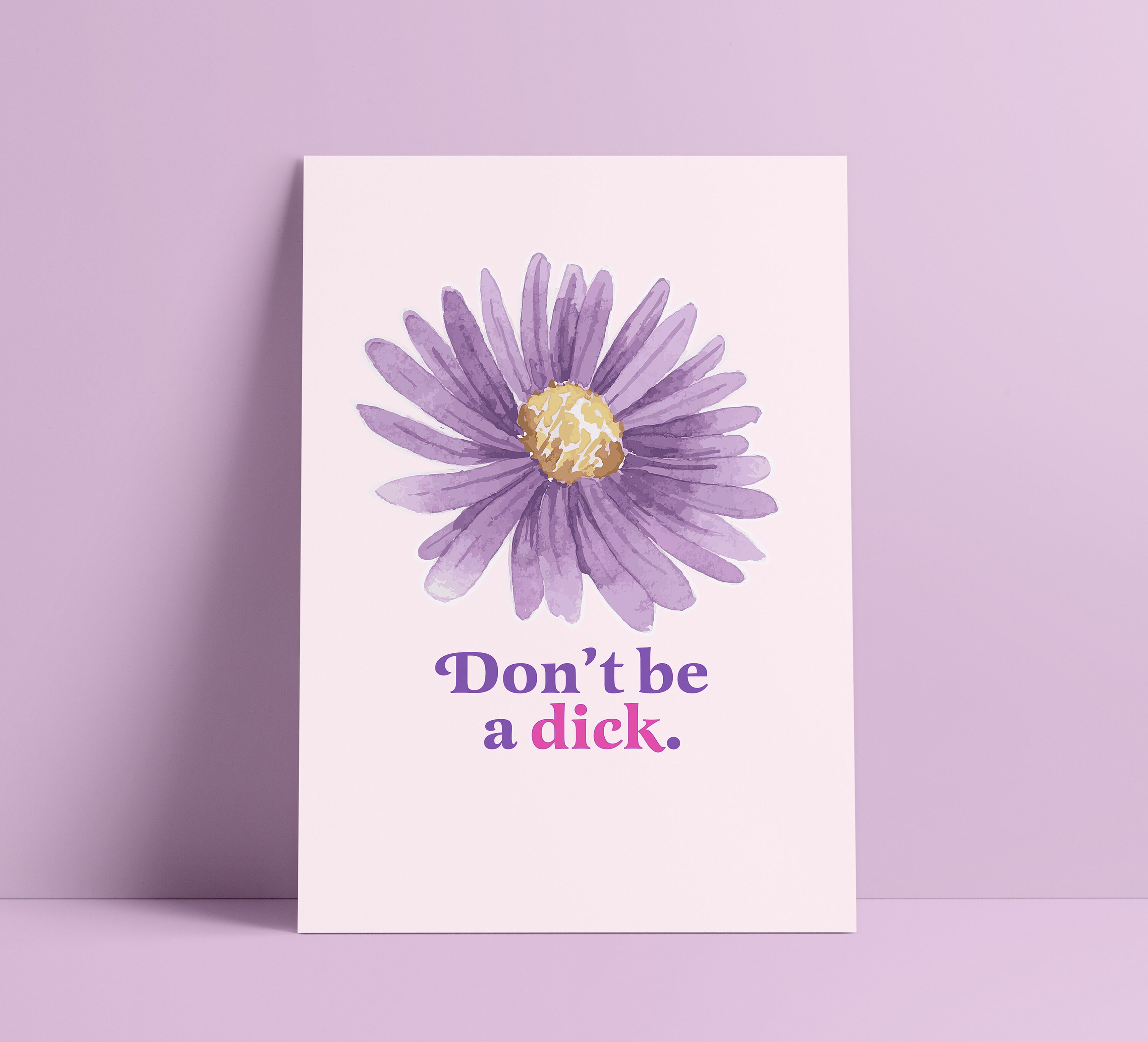 Dont Be a Dick Funny Sarcastic Prints Rude Prints Funny - Etsy