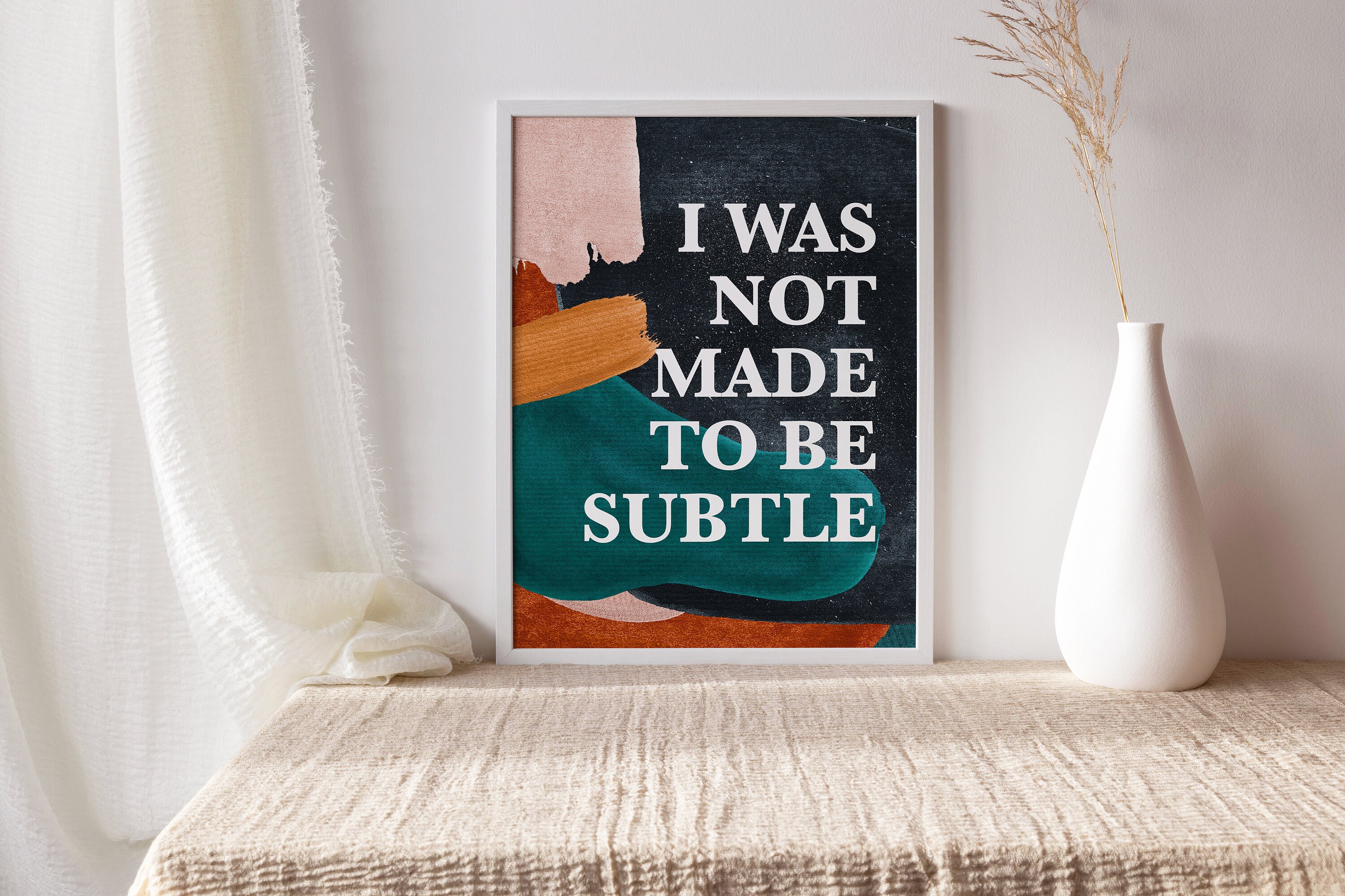 I Was Not Made to Be Subtle Print Feminist Print Feminist - Etsy