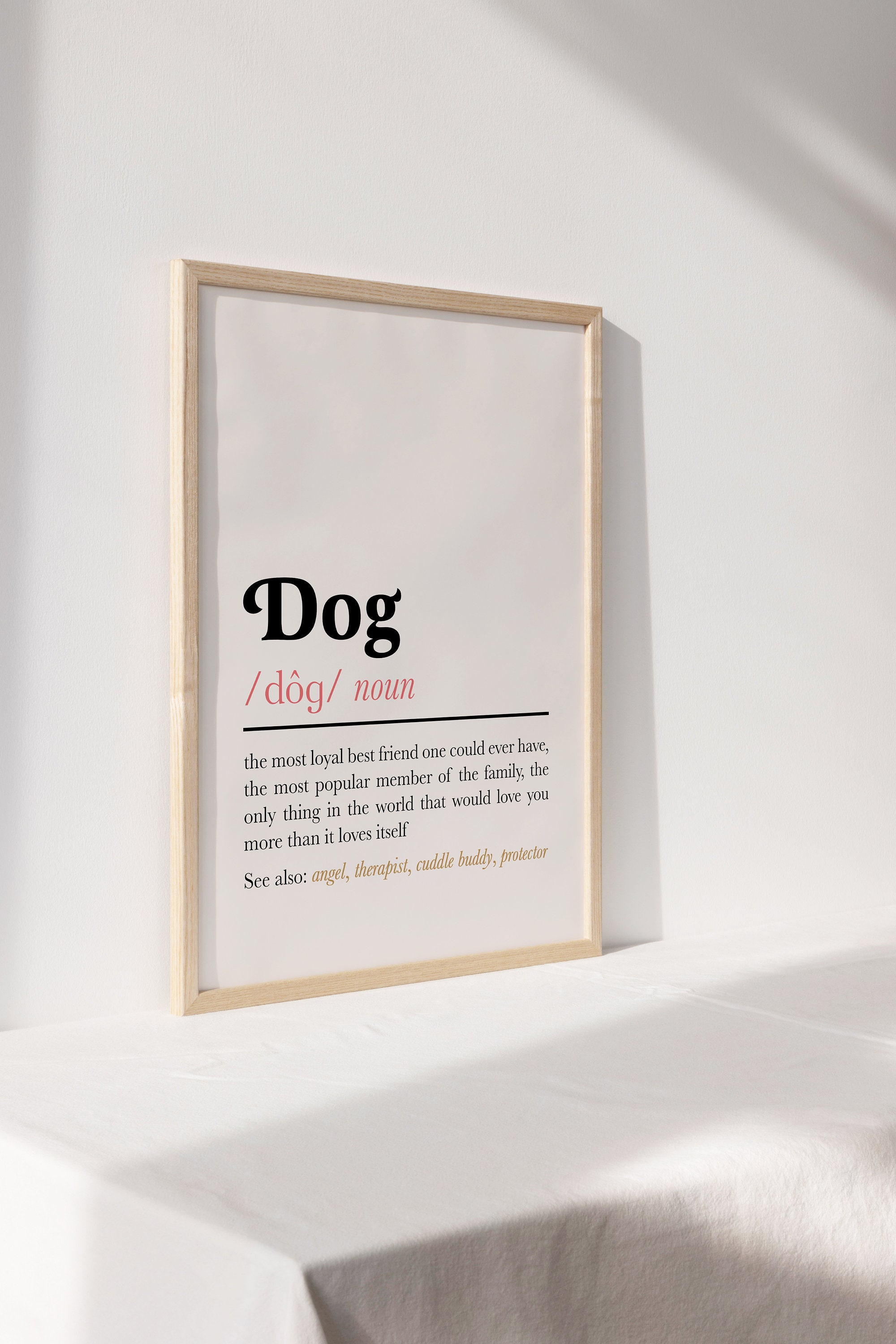 Dog Definition Print Definition of Dog Wall Art Dog Quote - Etsy