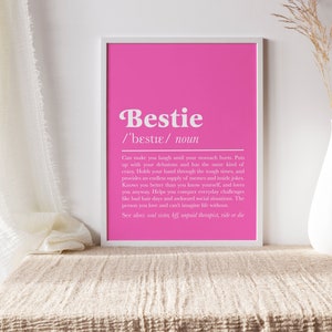 Bestie Definition Print Bestie Meaning Best Friend - Etsy