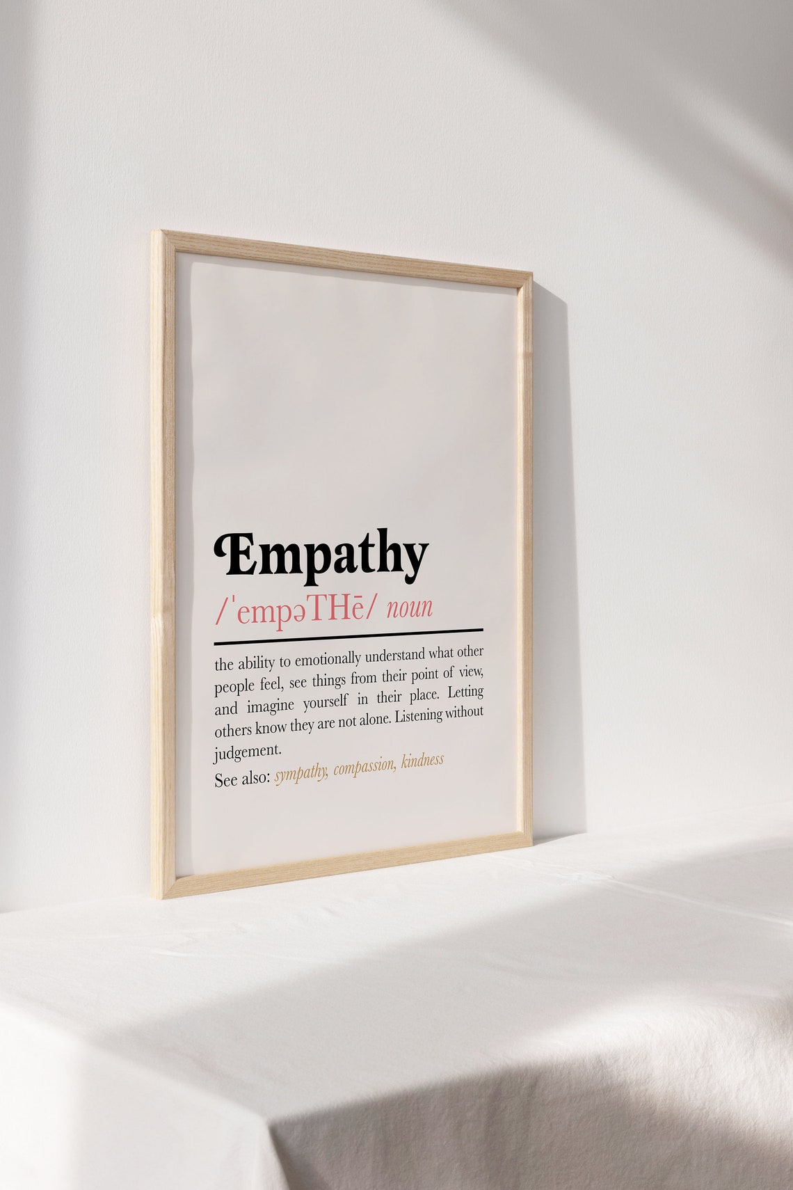 Empathy Definition Print Empathy Poster Empathy Wall Art - Etsy