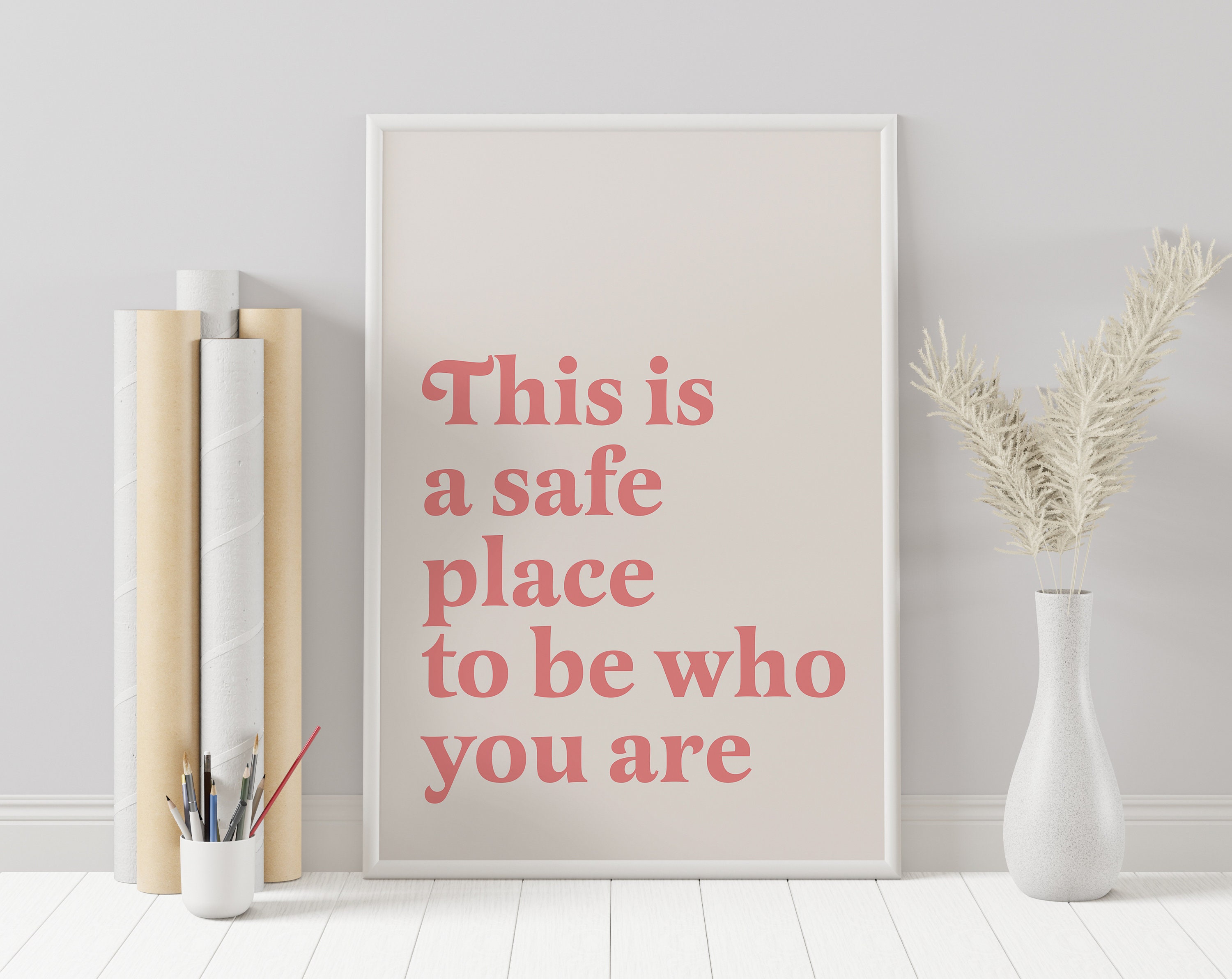 This is a Safe Space to Be Who You Are Print Therapist - Etsy