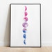 Bisexual Moon Phase Wall Art LGBT Moon Phase Print Subtle - Etsy