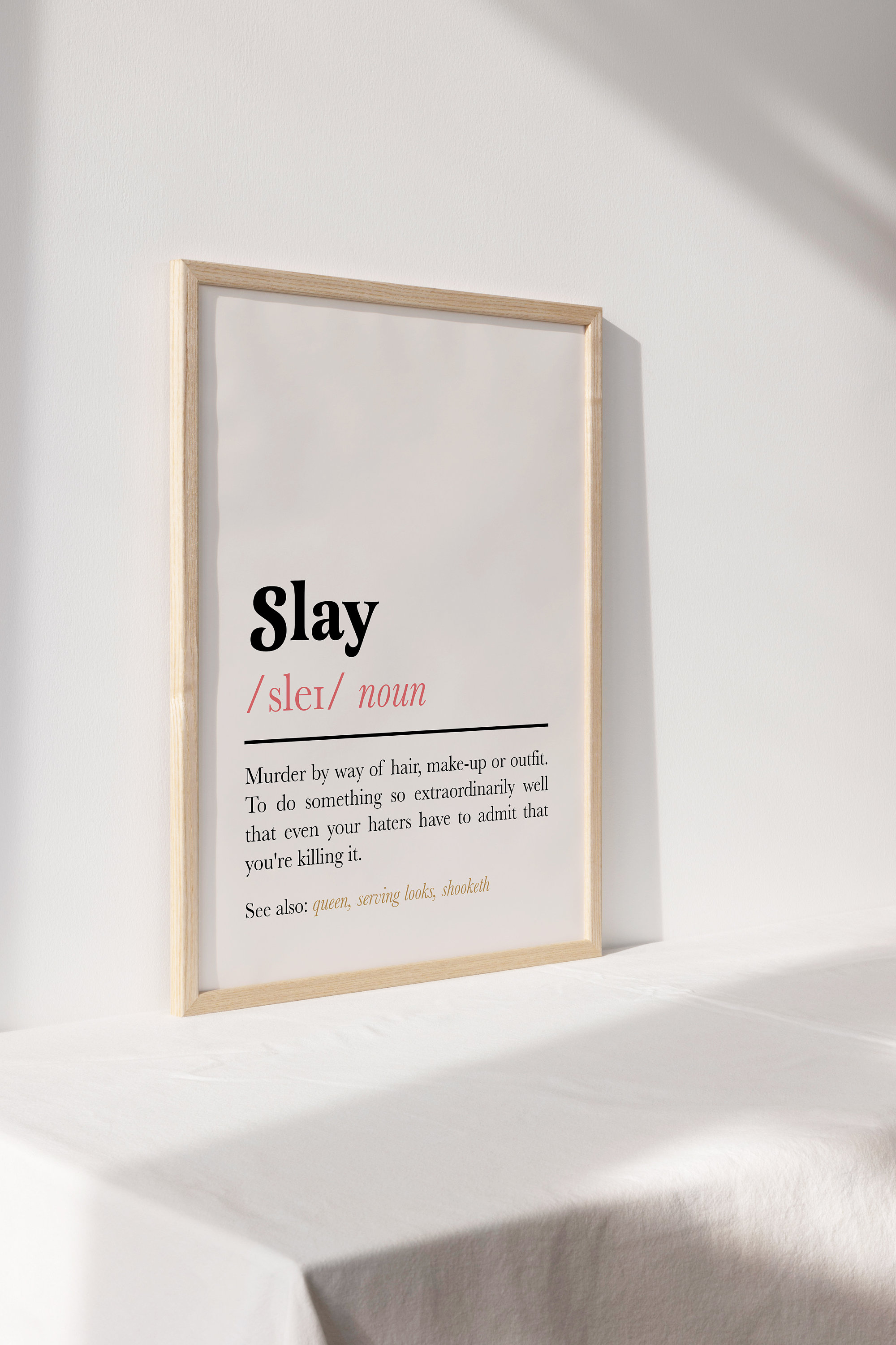 Slay Definition Print: Feminist Wall Art, Bestie Gift (digital Download ...