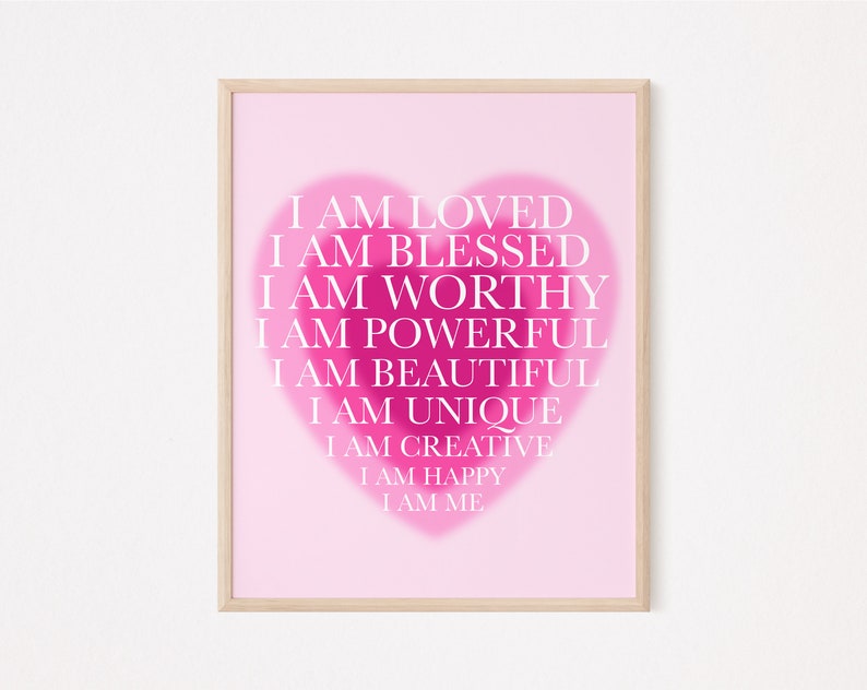 Self Love Definition Print | Daily Affirmations Print | Affirmation ...