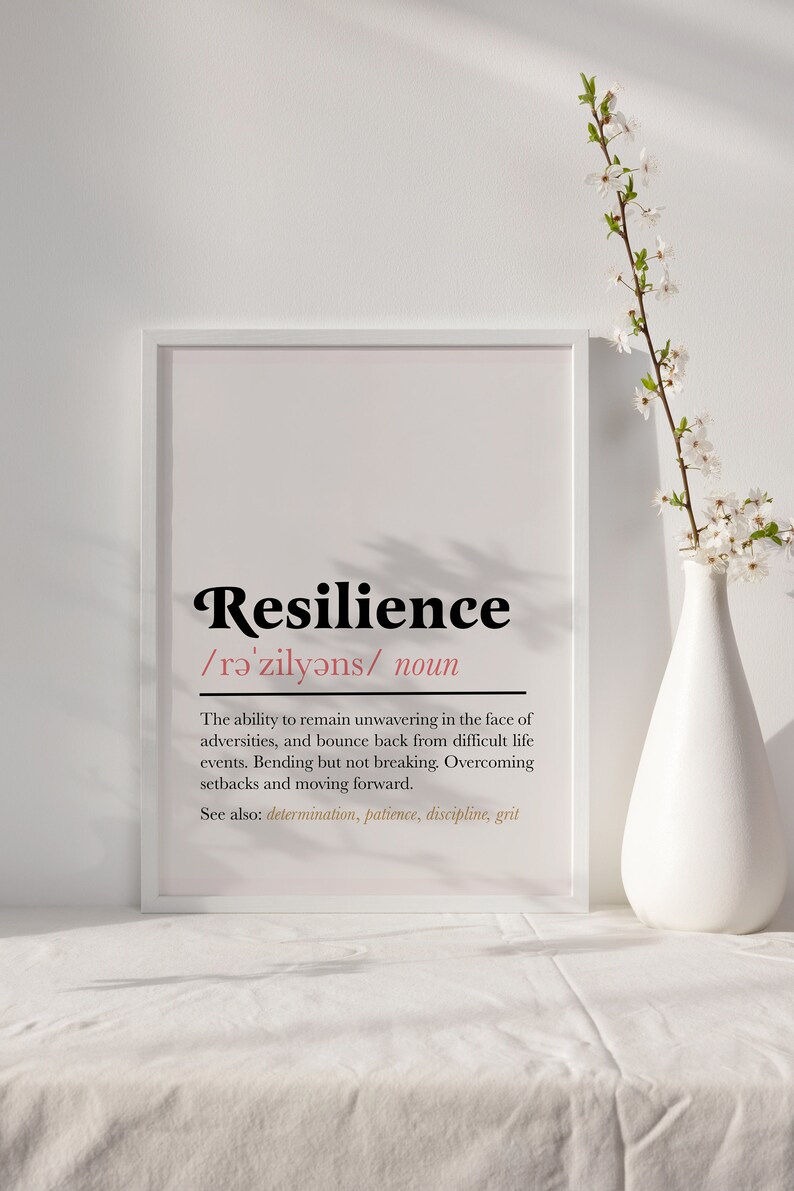 Resilience Definition Print | Resilience Printable | Resilience Quote ...