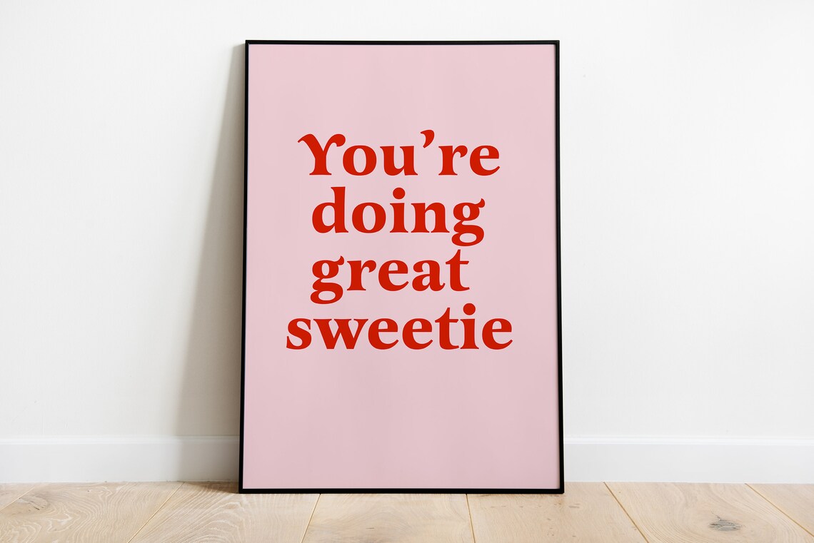 You're Doing Great Print | Positive Affirmation Poster| Encouragement ...