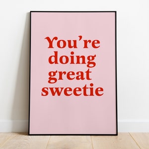 You're Doing Great Print | Positive Affirmation Poster| Encouragement ...