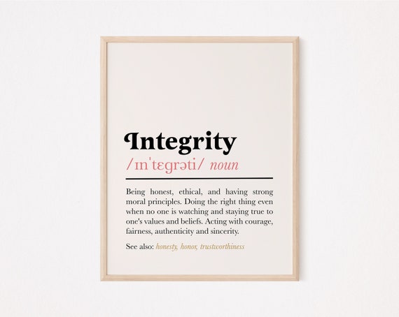 Integrity Poster Quote