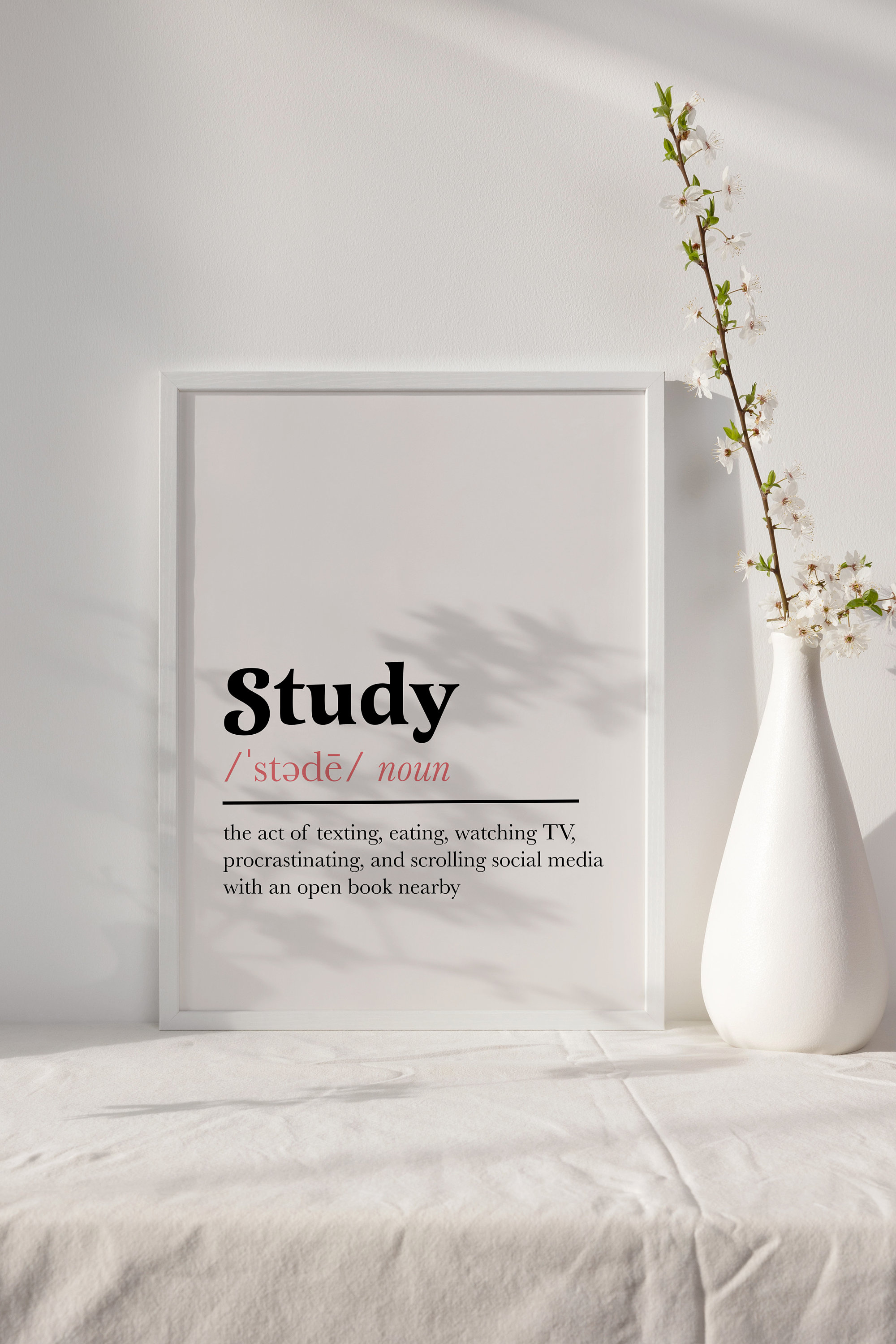 Study Definition Print Study Definition Quote College Dorm - Etsy