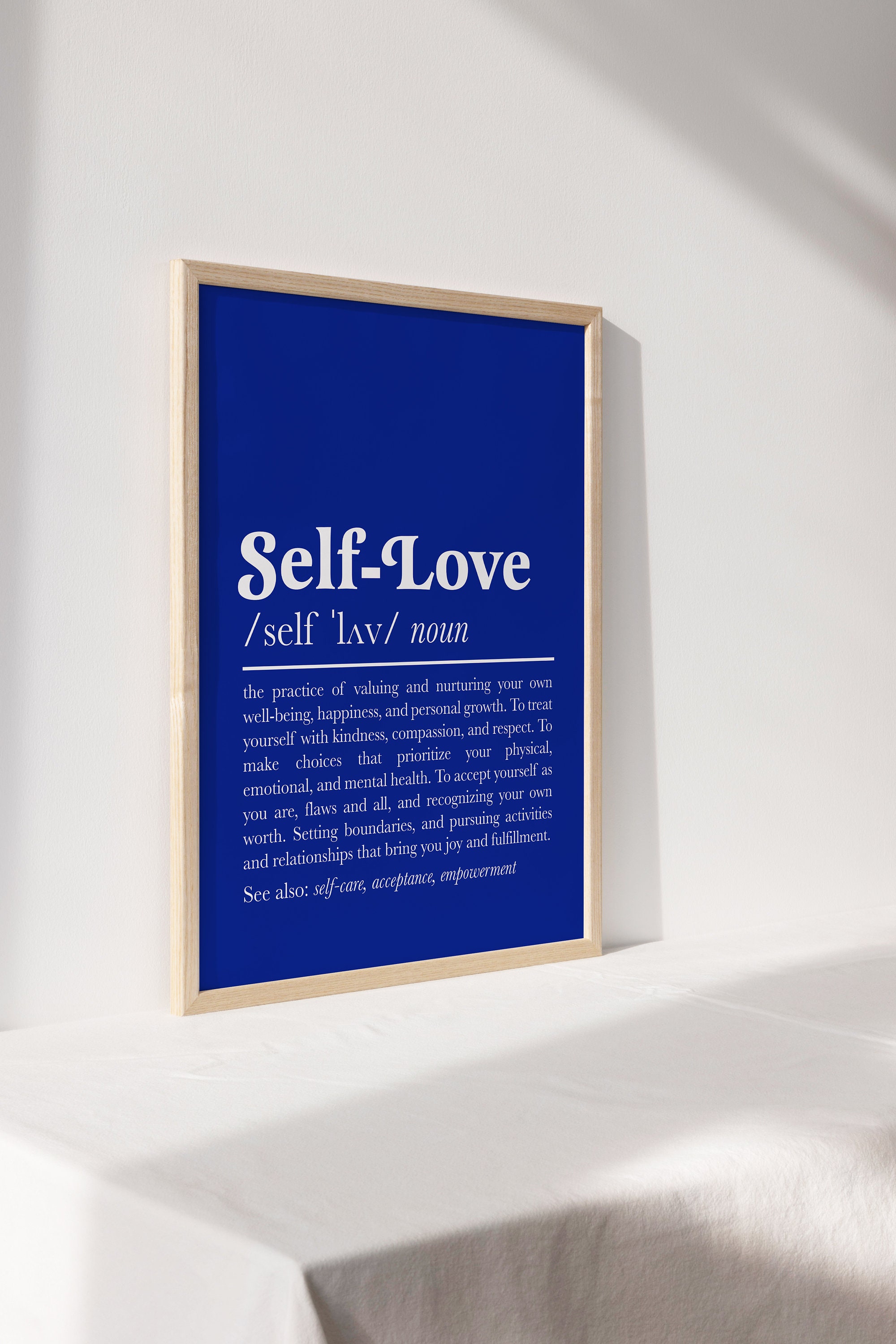 Self Love Definition Print | Self Love Meaning | Positive Affirmation ...
