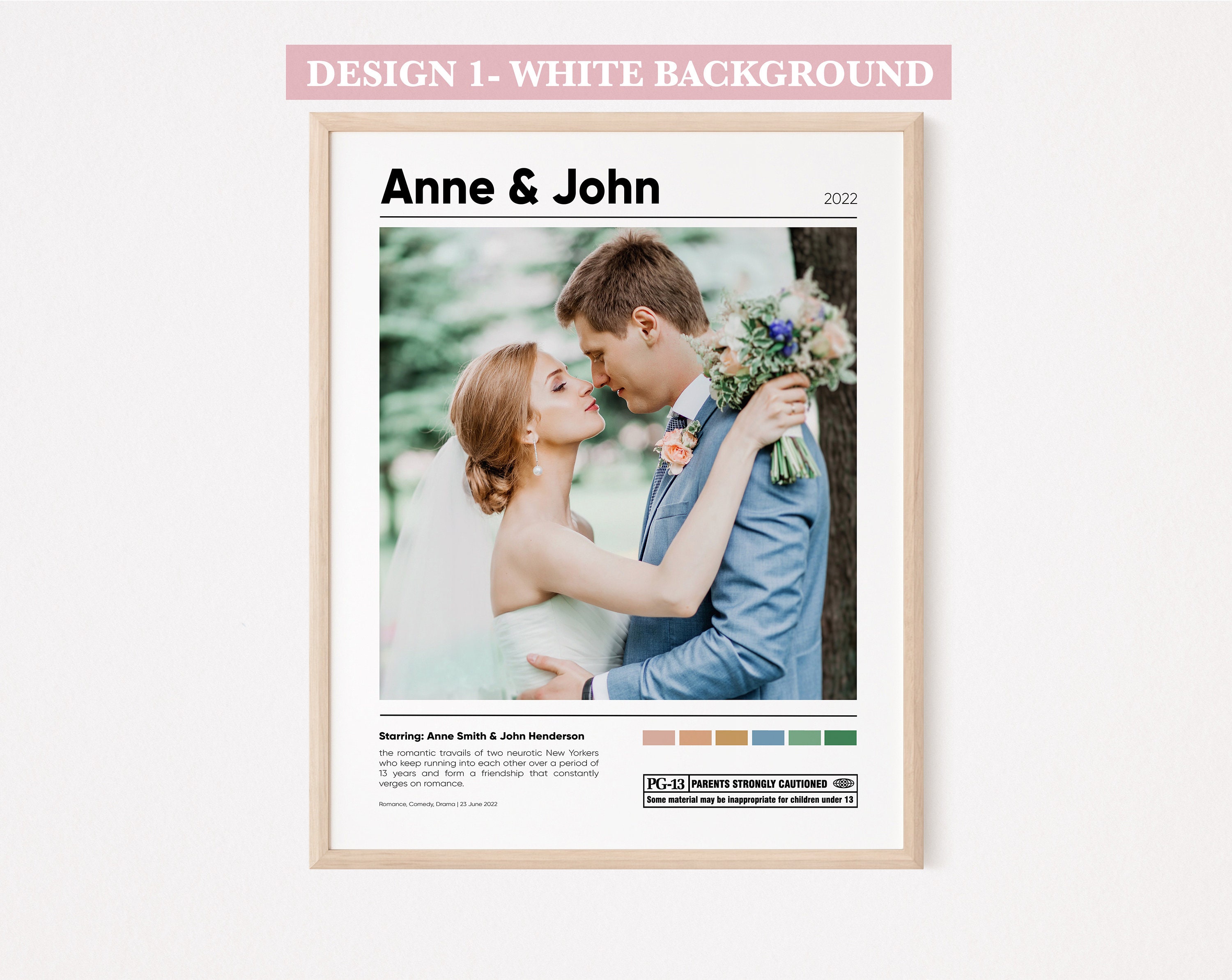 Personalized Couple Movie Poster Print Custom Couple Poster - Etsy