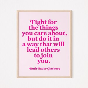 Set of 3 RBG Feminist Quote Prints | Ruth Bader Ginsburg Wall Art ...