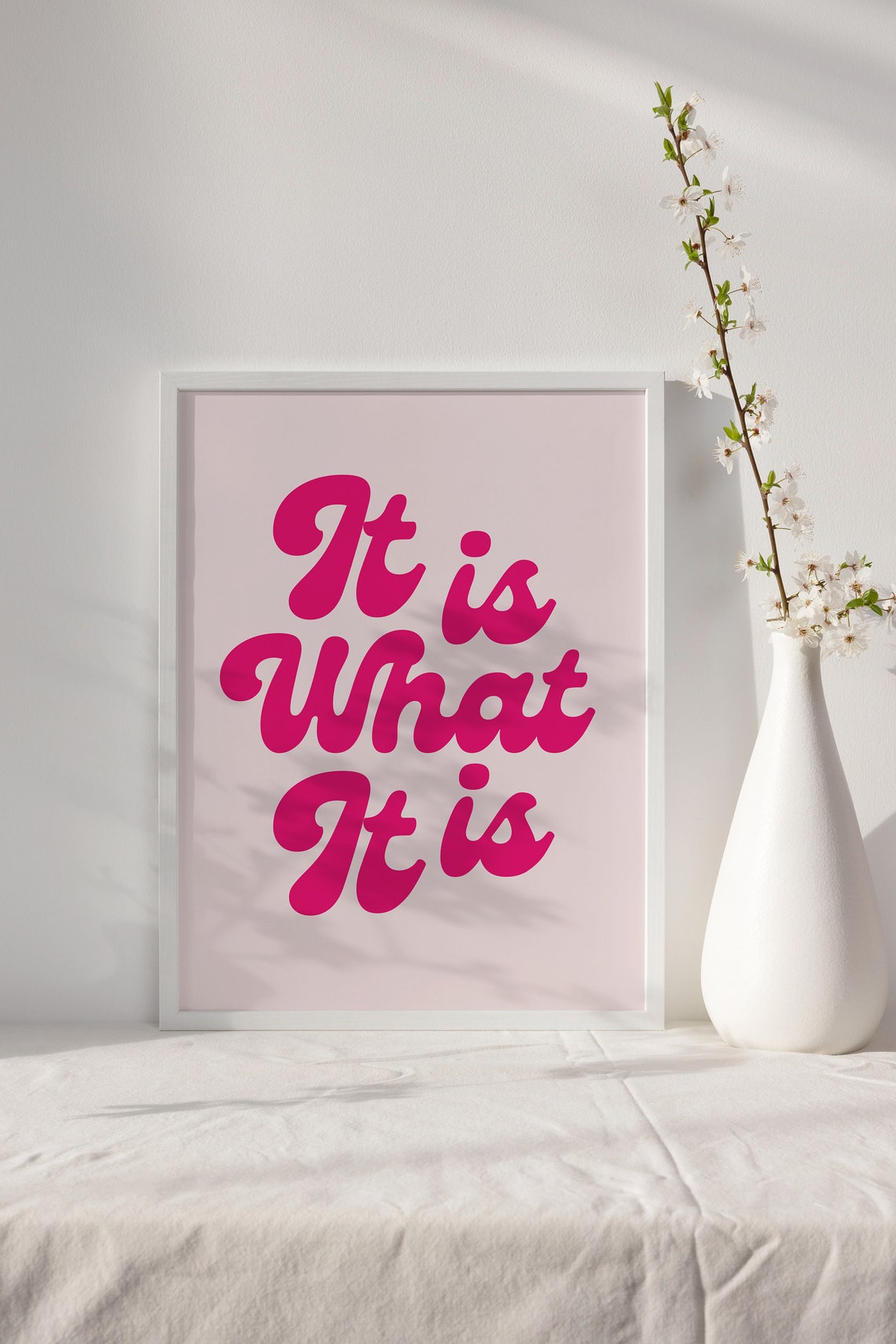 It is What It is Sign It is What It is Print Hot Pink Wall - Etsy