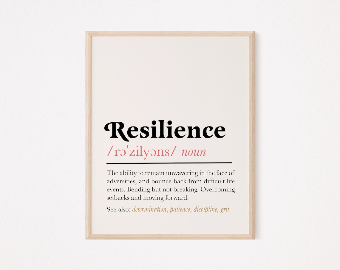 Resilience Definition Print Resilience Printable - Etsy