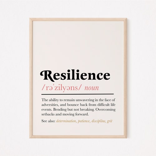 Resilience Definition Print Resilience Printable - Etsy Resilience Definition Print Resilience Printable - Etsy