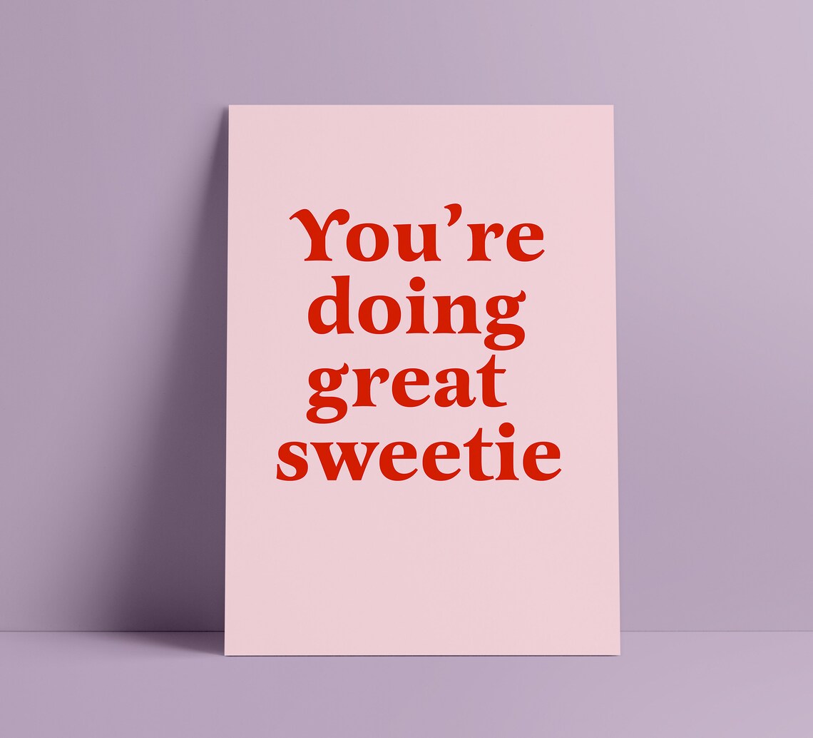 You're Doing Great Print | Positive Affirmation Poster| Encouragement ...
